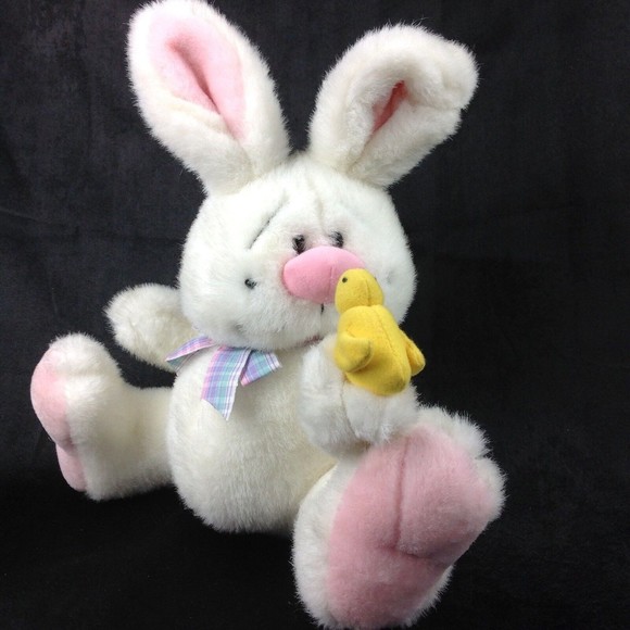 Russ | Toys | Vintage Russ Berrie White Bunny Rabbit With Yellow Bird ...